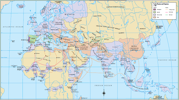 Sopariwala.ca - Historical Atlas of the Islamic World - Trade Routes c ...